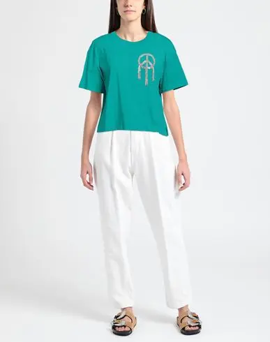 Sandro Cotton T-shirt With Crystal Appliqués