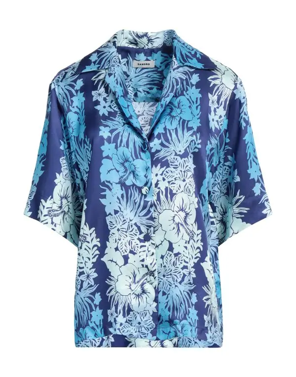 Sandro Hawaiian-print Twill Shirt
