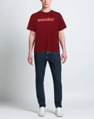 Sandro T-shirt Size Cotton, Elastane