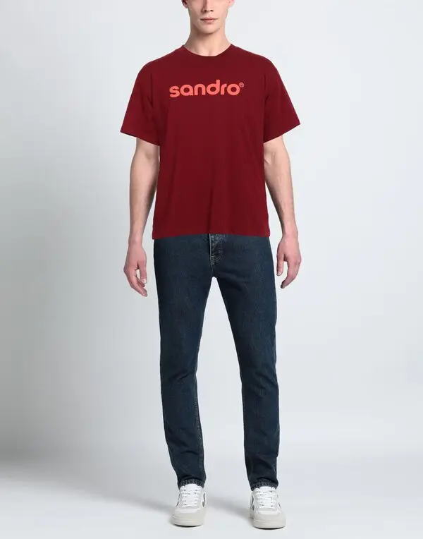 Sandro T-shirt Size Cotton, Elastane