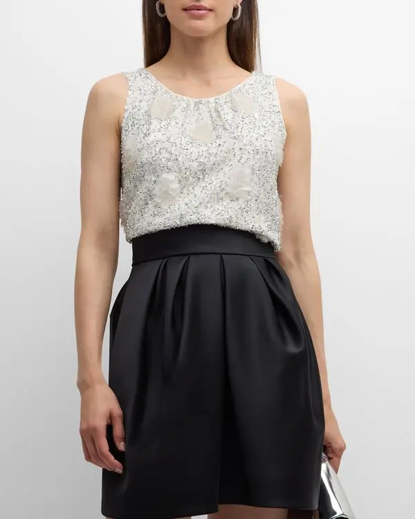 Dice Kayek Polka-dot Sequin Embellished Top