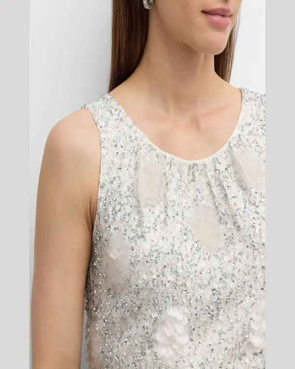 Dice Kayek Polka-dot Sequin Embellished Top