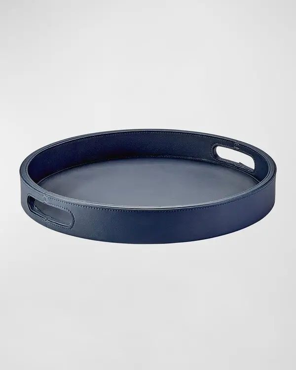 GRAPHIC IMAGE Leather Bar Tray - Blue