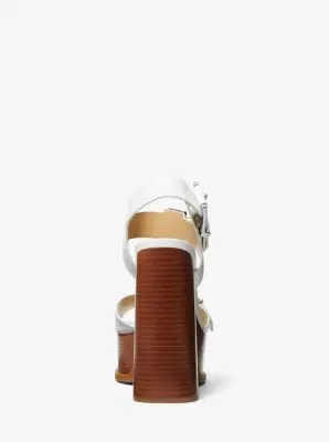 Michael Kors Colby Leather Platform Sandal
