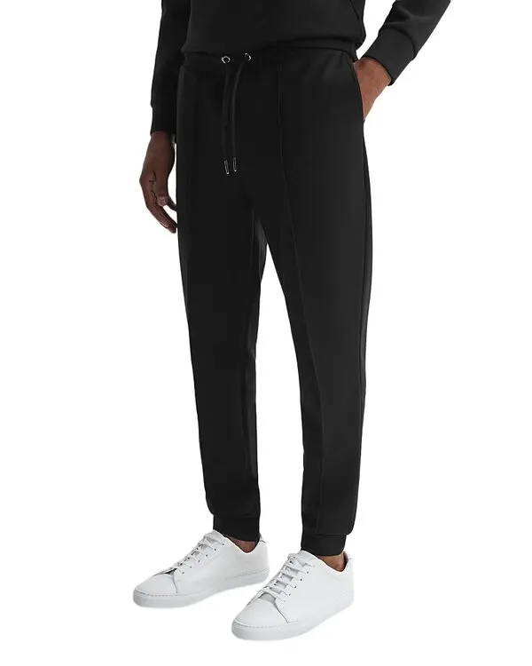 REISS Premier Interlock Drawstring Pants - Black