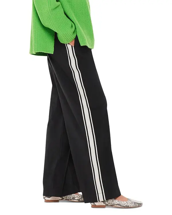 Whistles Ezra Straight Leg Pants With Contrast Stripes