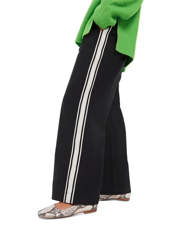 Whistles Ezra Straight Leg Pants With Contrast Stripes