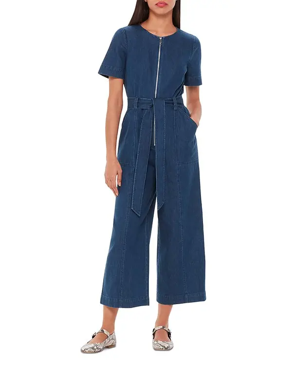 Whistles Short Sleeve Jumpsuit - Denim