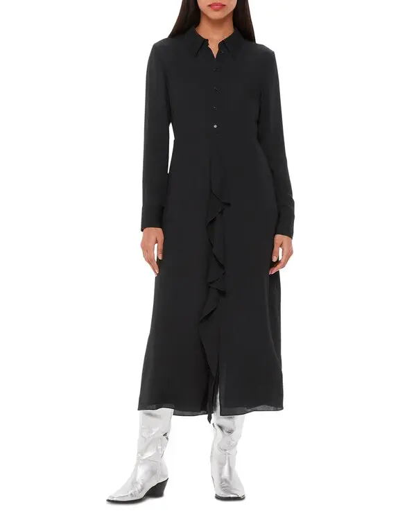 Whistles Ruffle Front Maxi Dress