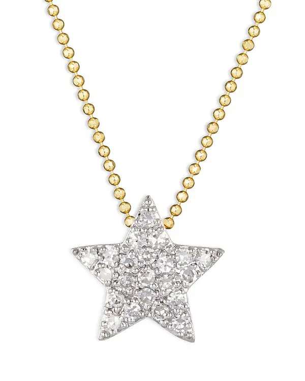 Phillips House 14k Yellow Gold & Rhodium Diamond Mini Star Infinity Necklace - White/gold