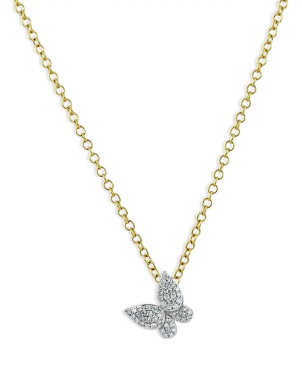 Phillips House Symphony Diamond Butterfly Pendant Necklace - White/gold