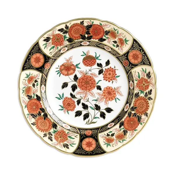 ROYAL CROWN DERBY Imari Antique Chrysanthemum Accent Plate - Multi