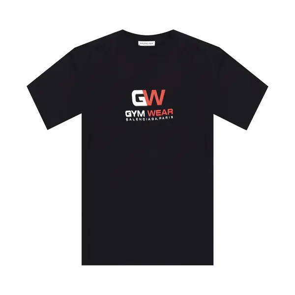 Balenciaga Gym Wear Logo Tee - Black
