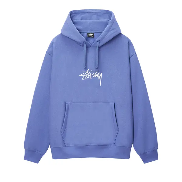StÜssy Stock Logo Appliqué Hoodie - Blue