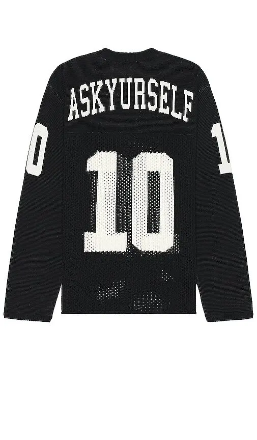 Askyurself Knit Mesh Long Sleeve Jersey - Black | Editorialist