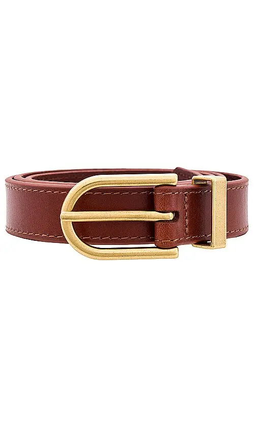 FRAME Simple Art Deco Belt In Cognac