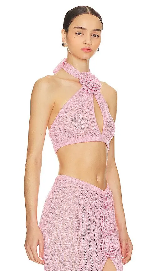 Majorelle Stella Rosette Crochet Top