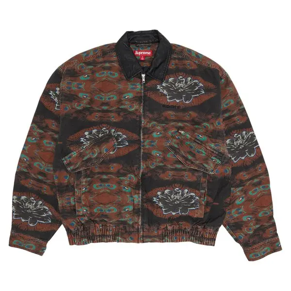 Supreme Leather Collar Utility Jacket - Multicolor