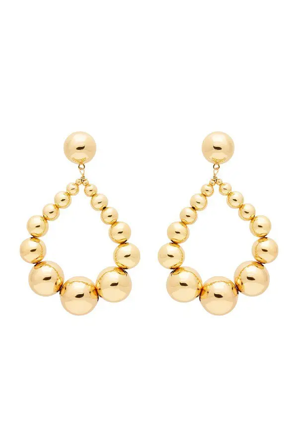 KENNETH JAY LANE Tone Beaded Drop Pierced Earrings - Gold