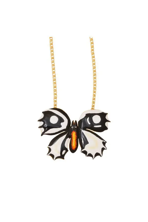 KENNETH JAY LANE Butterfly Chain Necklace - Gold