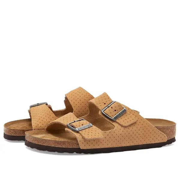 BIRKENSTOCK Arizona Embossed Suede Sandals