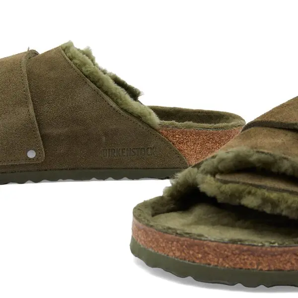 Birkenstock Kyoto Shearling In Thyme Suede - 50% Off  display picture 1