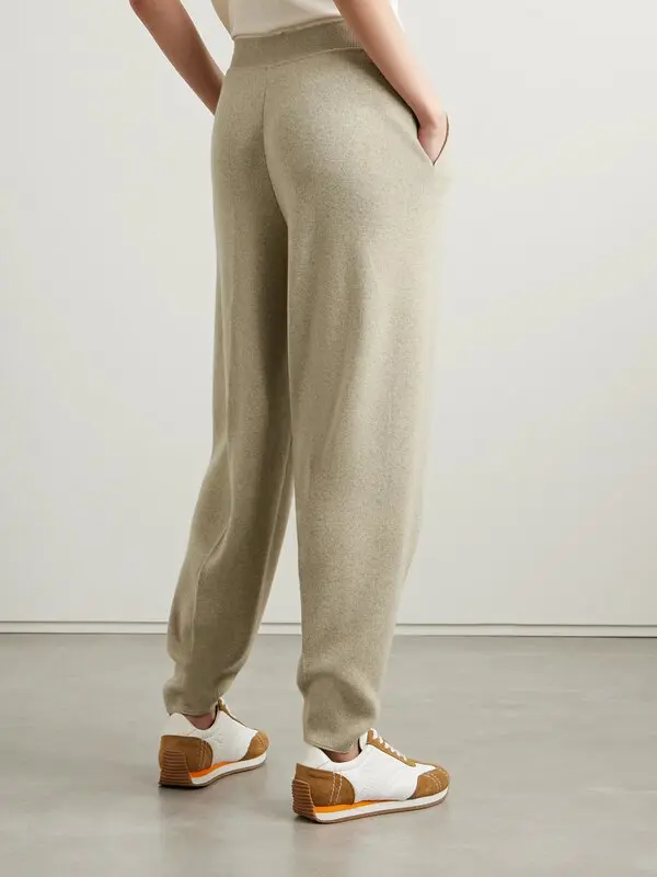 Loro Piana Pleated Cashmere Tapered Pants - Neutrals