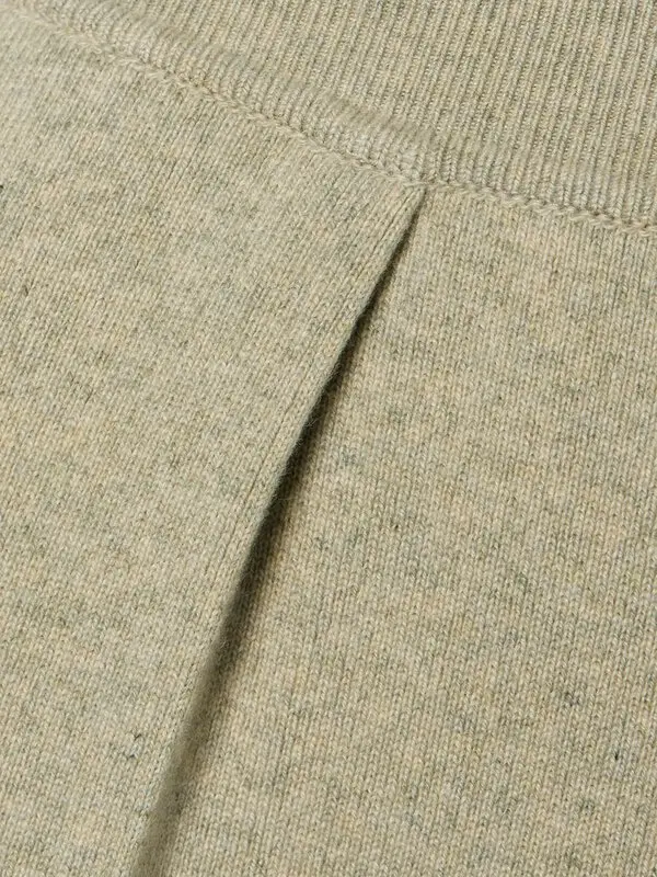 Loro Piana Pleated Cashmere Tapered Pants - Neutrals