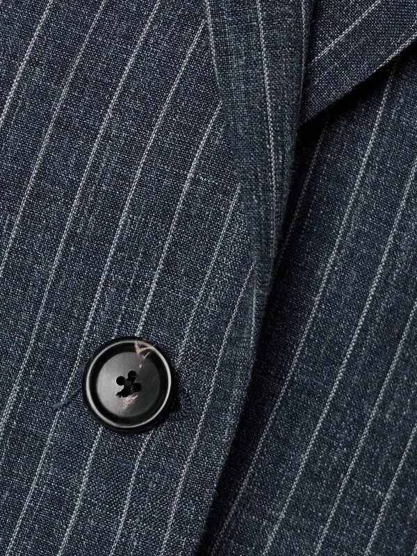 Loro Piana Pinstriped Linen, Wool And Silk-blend Blazer