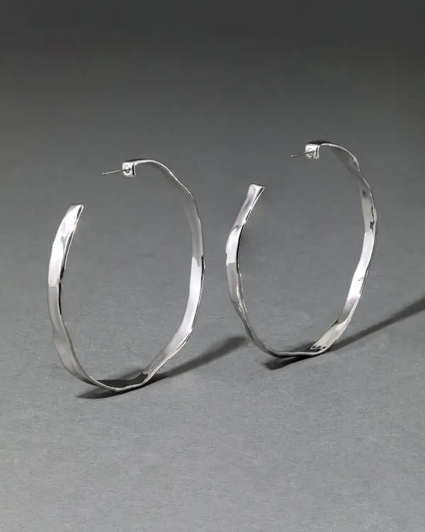 Alexis Bittar Molten X-large Hoop Earrings - Silver