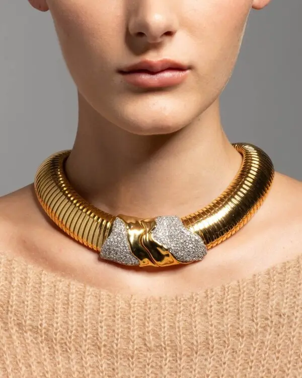 Alexis Bittar Solanales Tubogas Collar Necklace - Gold