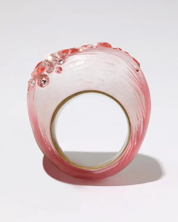 Alexis Bittar Confetti Crystal Lucite Puffy Ring