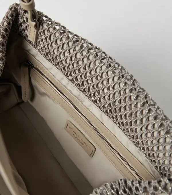 Brunello Cucinelli Cotton-blend Monili Clutch Bag