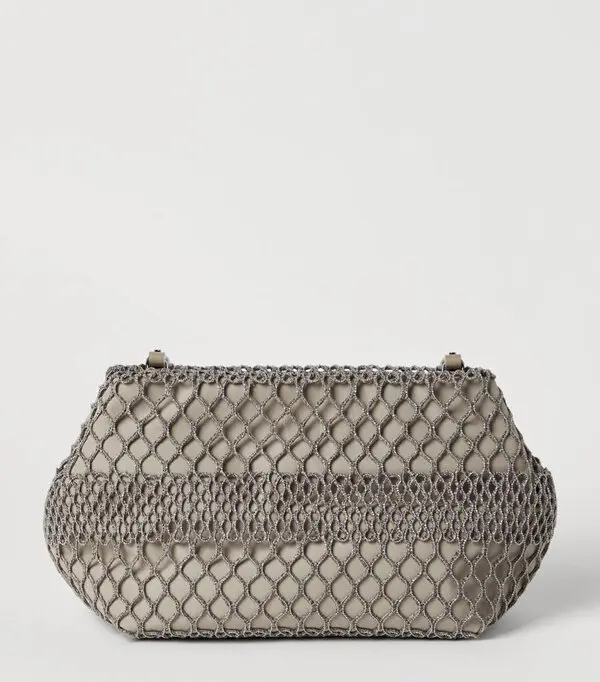Brunello Cucinelli Cotton-blend Monili Clutch Bag