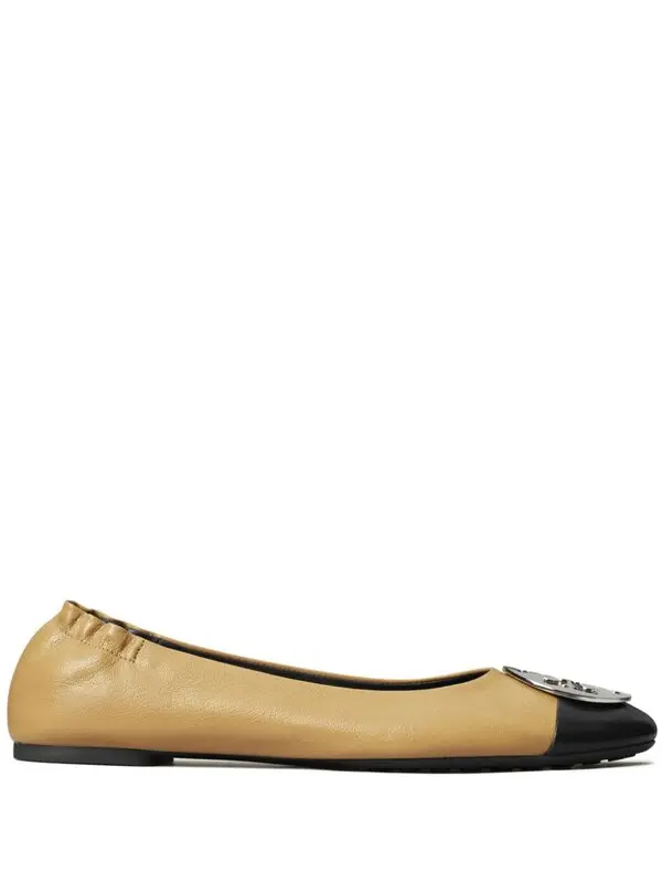 Tory Burch Claire Cap-toe Ballerina Shoes - Black