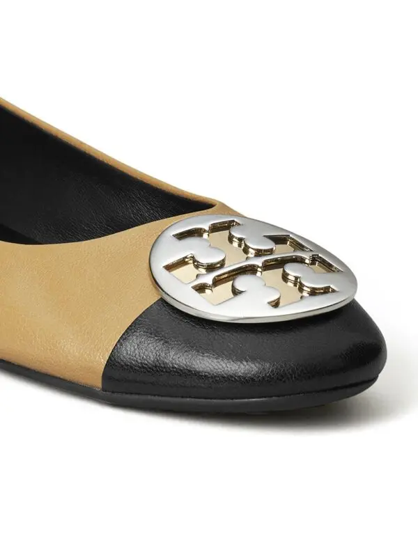 Tory Burch Claire Cap-toe Ballerina Shoes - Black
