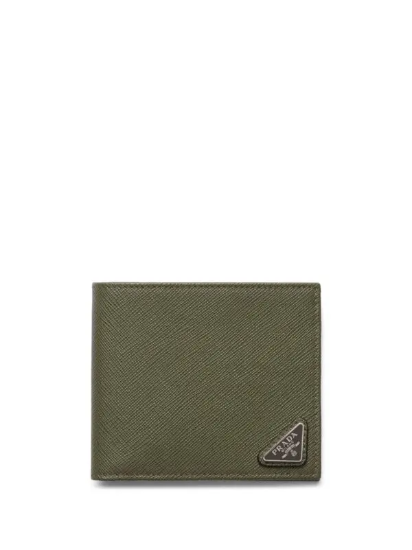 Prada Saffiano Leather Bi-fold Wallet - Green
