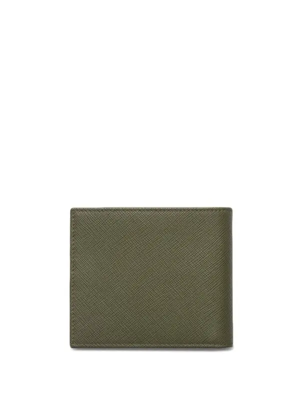 Prada Saffiano Leather Bi-fold Wallet - Green