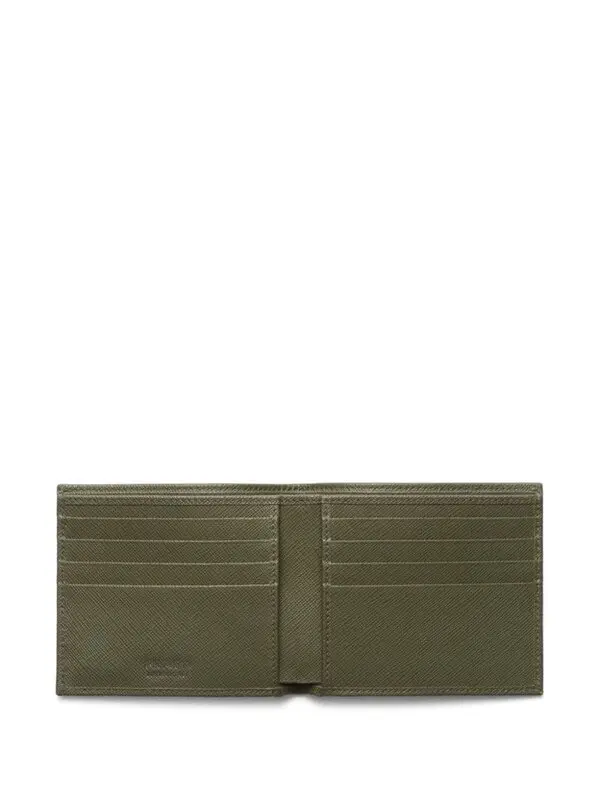 Prada Saffiano Leather Bi-fold Wallet - Green