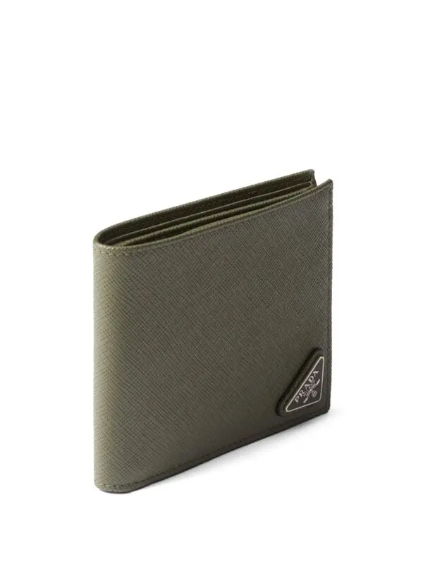 Prada Saffiano Leather Bi-fold Wallet - Green