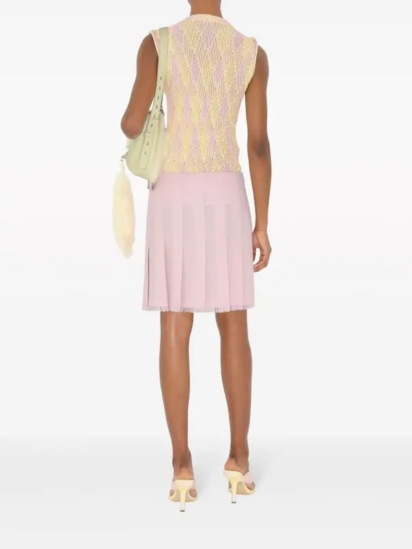 Burberry Argyle Intarsia-knit Top