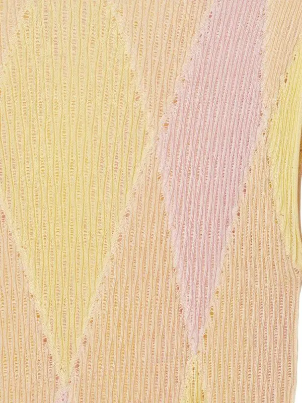 Burberry Argyle Intarsia-knit Top