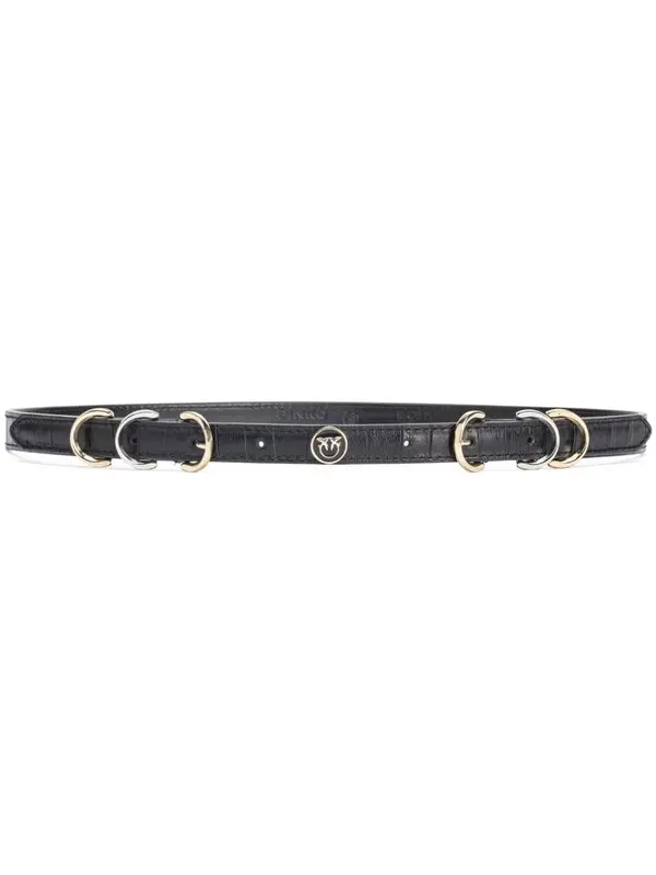 Pinko Crocodile-effect Leather Belt