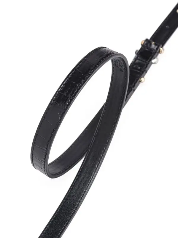 Pinko Crocodile-effect Leather Belt