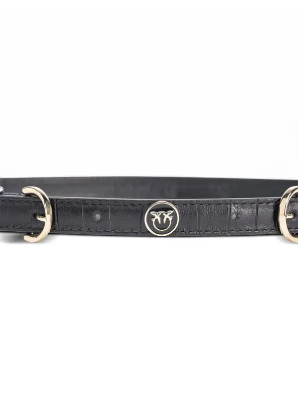 Pinko Crocodile-effect Leather Belt