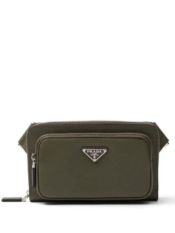 Prada Leather Belt Bag - Green