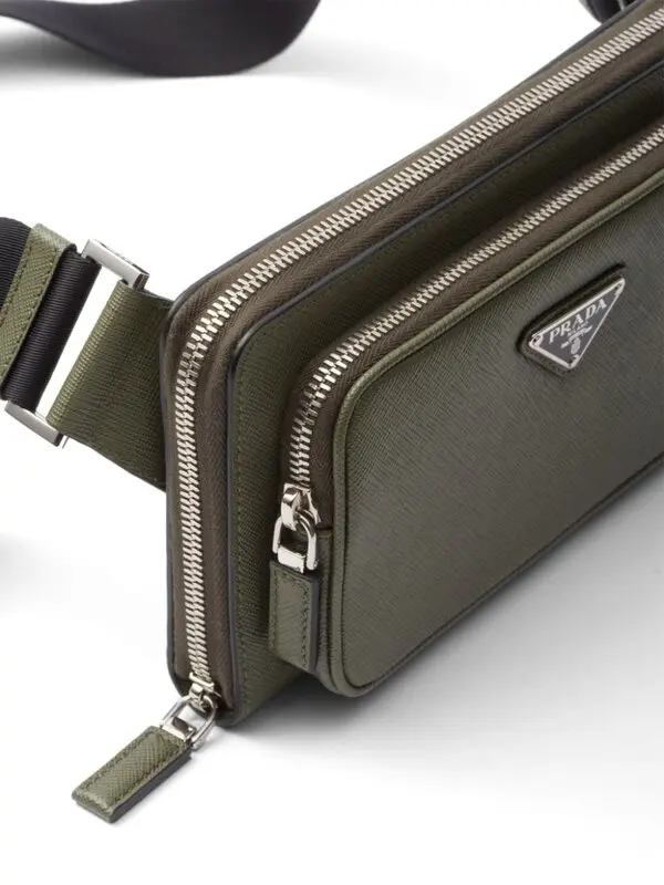 Prada Leather Belt Bag - Green