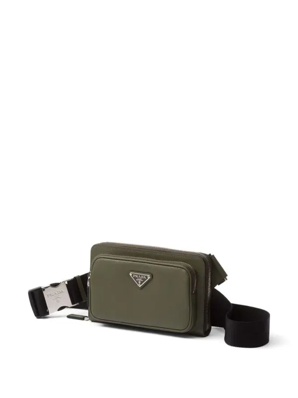 Prada Leather Belt Bag - Green