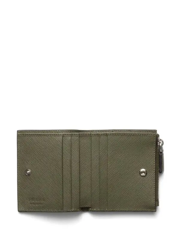 Prada Small Saffiano Leather Wallet - Green