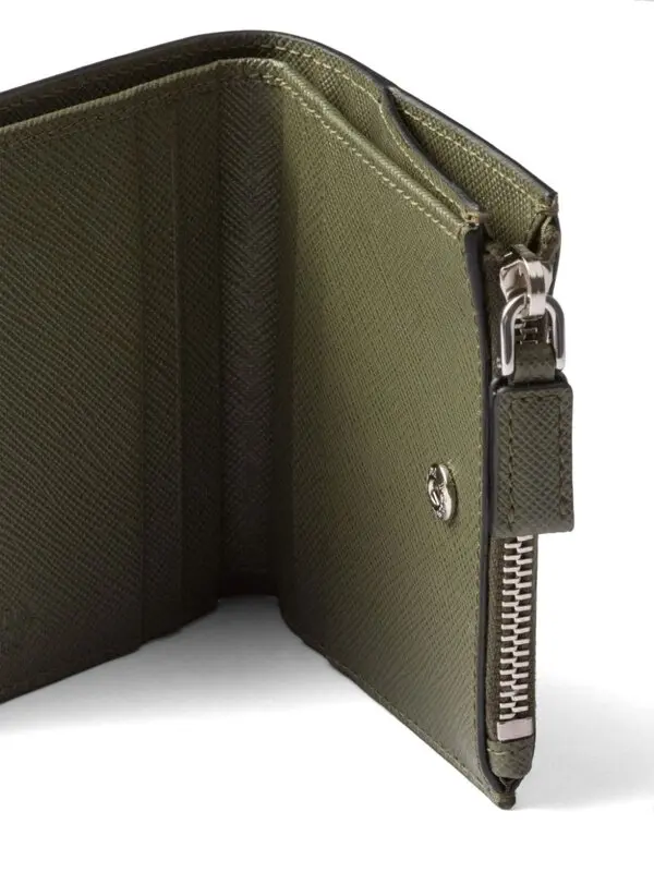 Prada Small Saffiano Leather Wallet - Green
